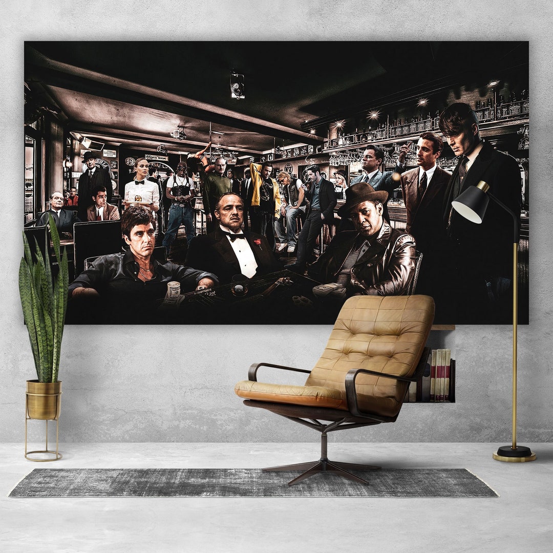 Vintage Gangster Movie Poster: Classic Film Canvas Print for Home ...