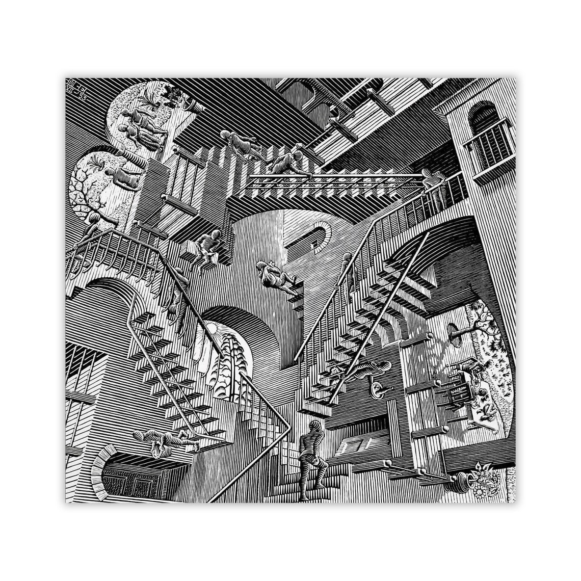 Relativity Lithograph Print by the Dutch Artist M. C. Escher, Canvas ...