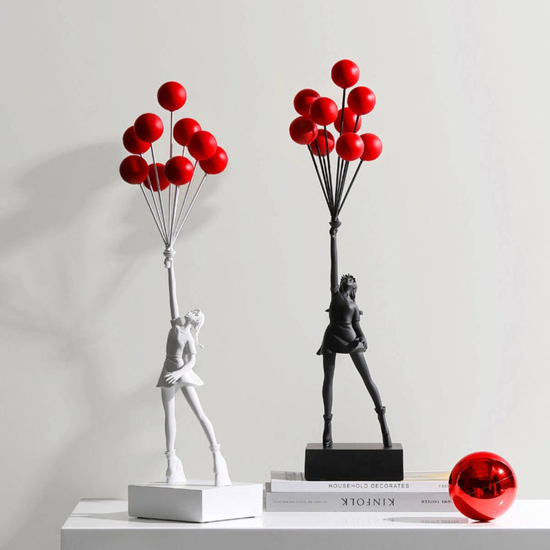 Banksy Balloon Statue - Etsy