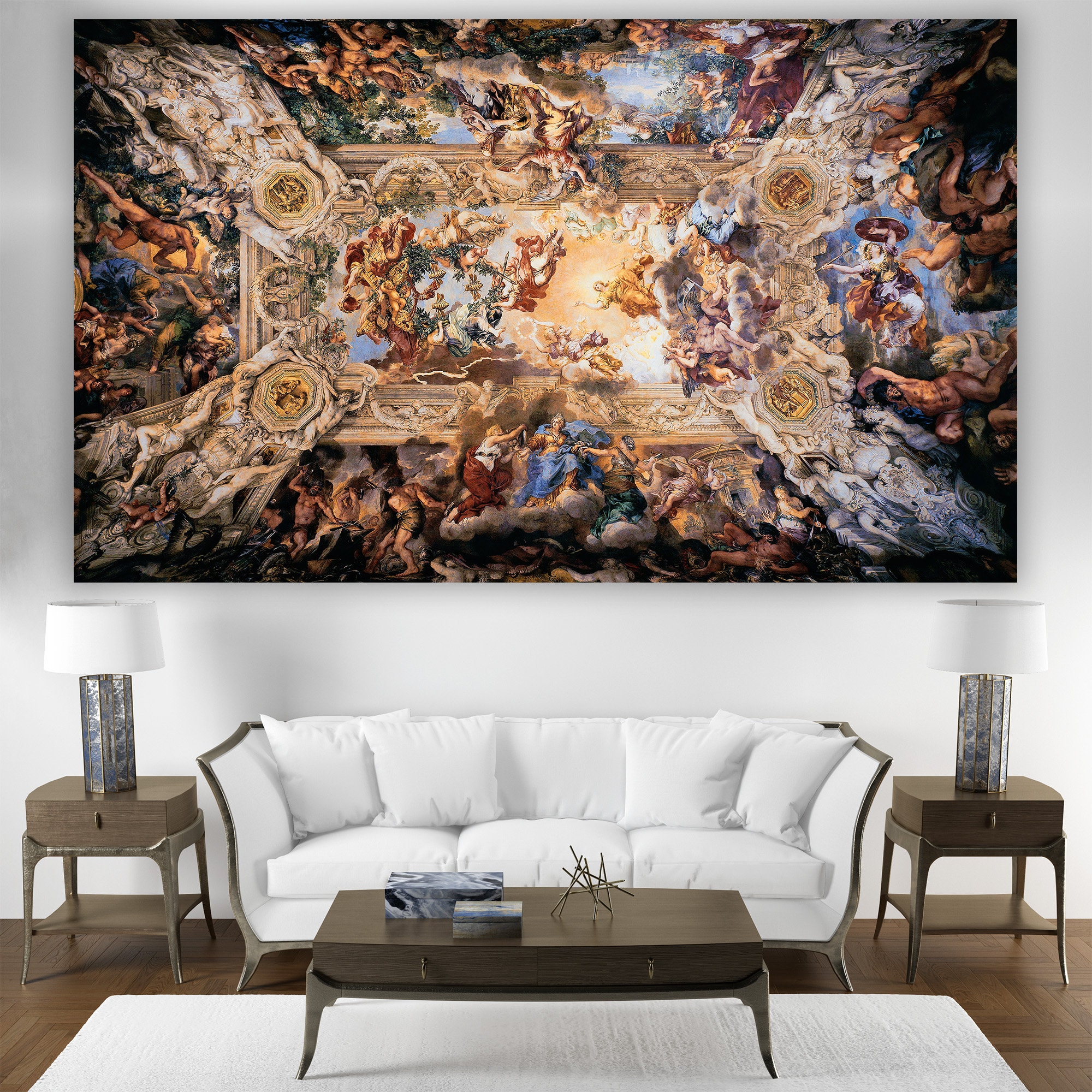Allegory of Divine Providence and Barberini Power Canvas Print Palazzo ...
