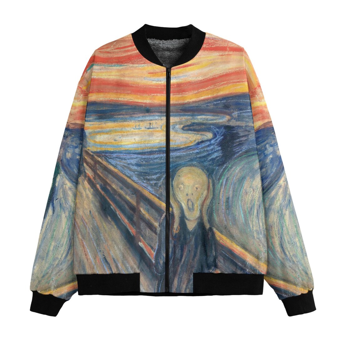 The Scream Bomber Jacket | Edvard Munch's Iconic Masterpiece | Eco ...