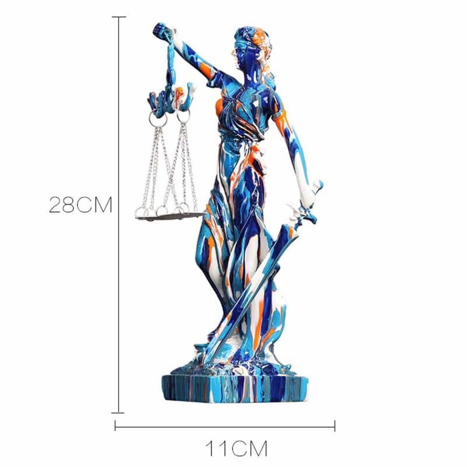 Lawyer Sculpture Justice Goddess Colorful Abstract Resin Statue Law ...
