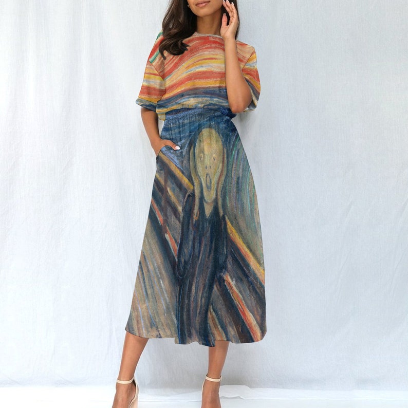 The Scream by Edvard Munch Inspired Women's Waist Dress Artistic ...