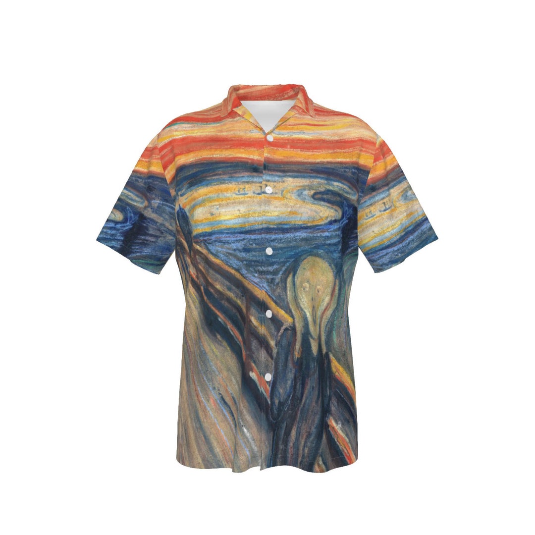The Scream Hawaiian Shirt: Edvard Munch Art, Expressionist Clothing - Etsy