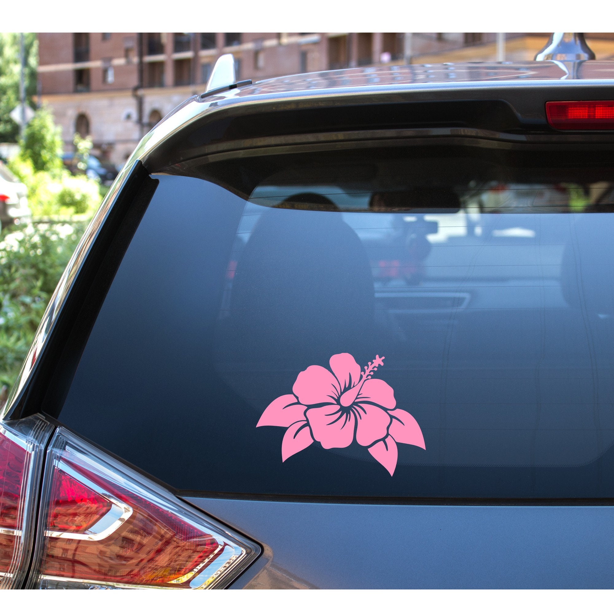 Flower car window decal Hibiscus Flower decal car decal | Etsy