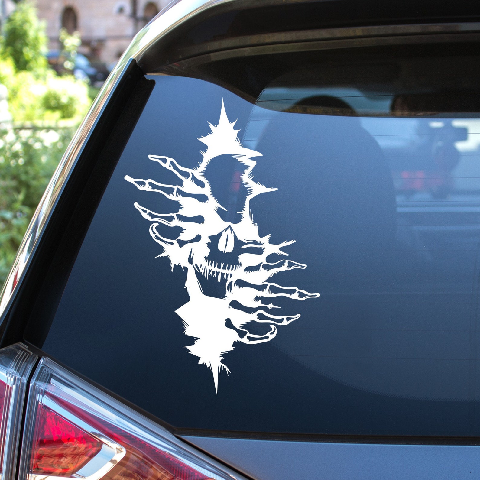 Skull Decal, Skull Vinyl Decal, Skull Sticker, Skull Car Window Decal ...