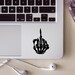 Middle Finger Skeleton Decal, Giving the Bird Decal, Middle Finger ...