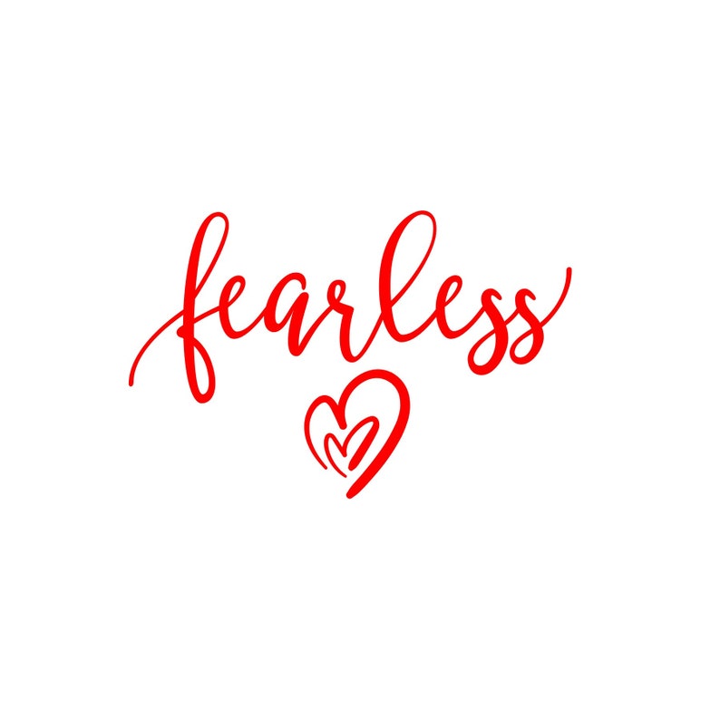 Fearless Vinyl Decal Fearless Decal Fearless Sticker - Etsy