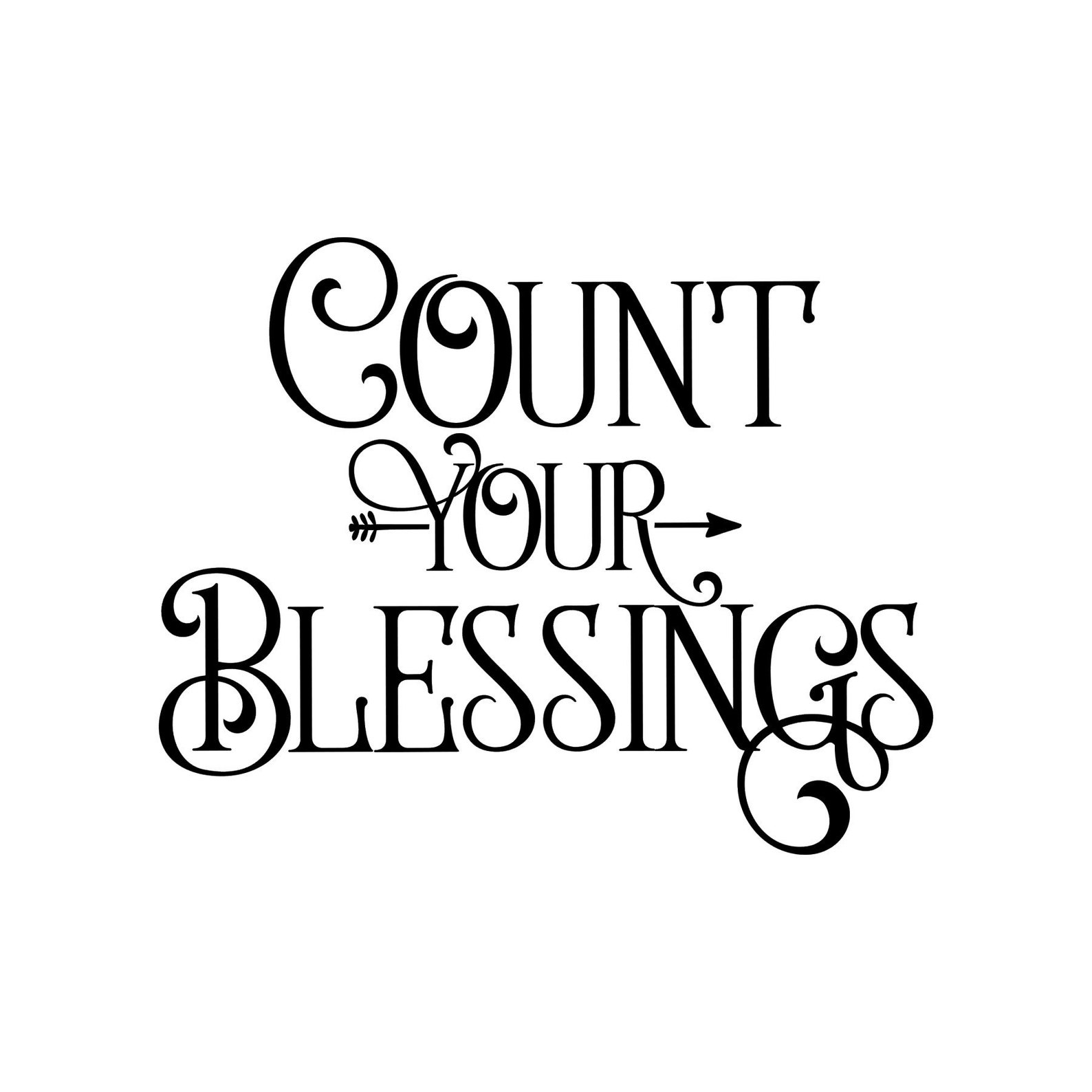 Count Your Blessings Wall Quote Count Your Blessings Wall - Etsy