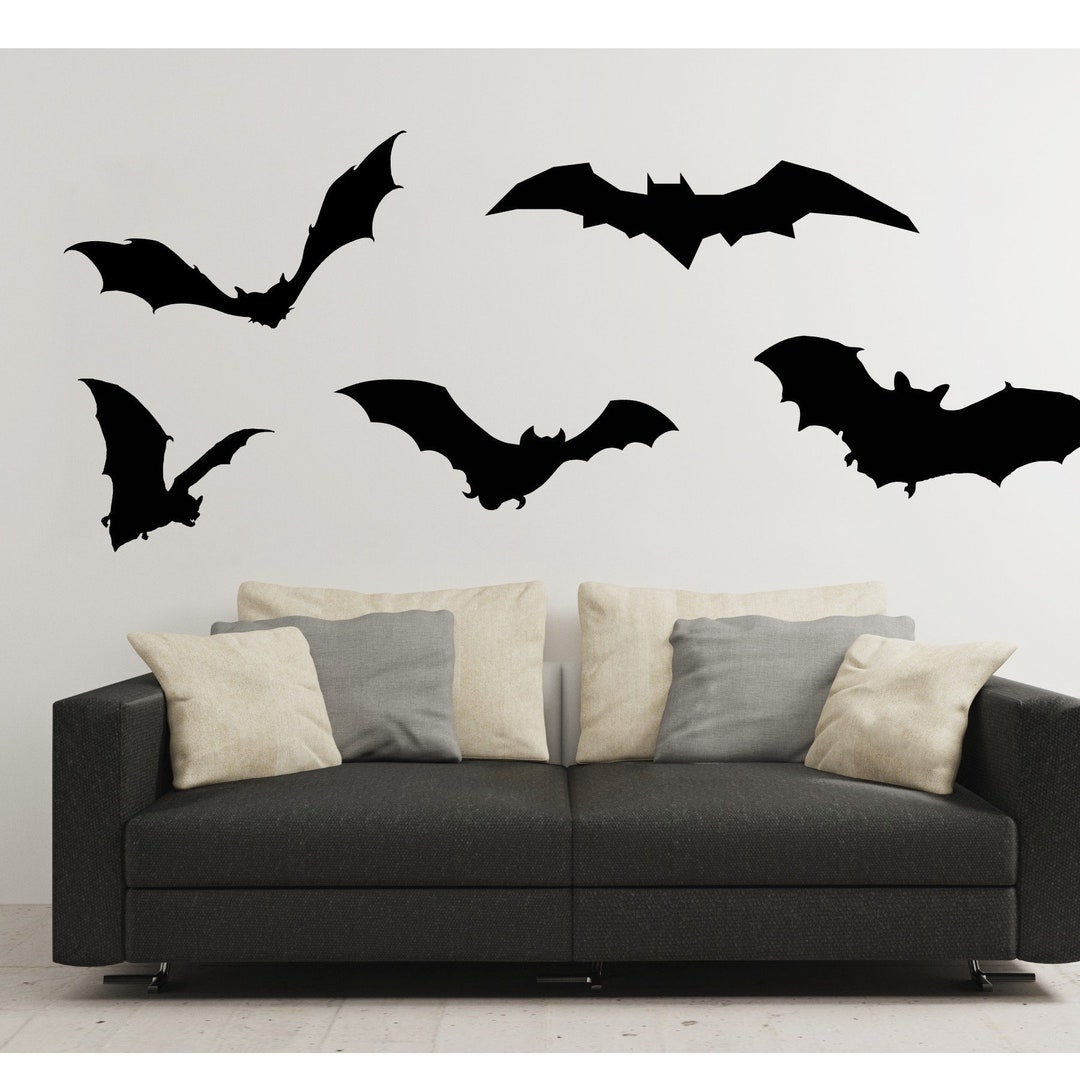 Halloween Decor, Bat Wall Art, Flying Bat Decals, Halloween Party ...