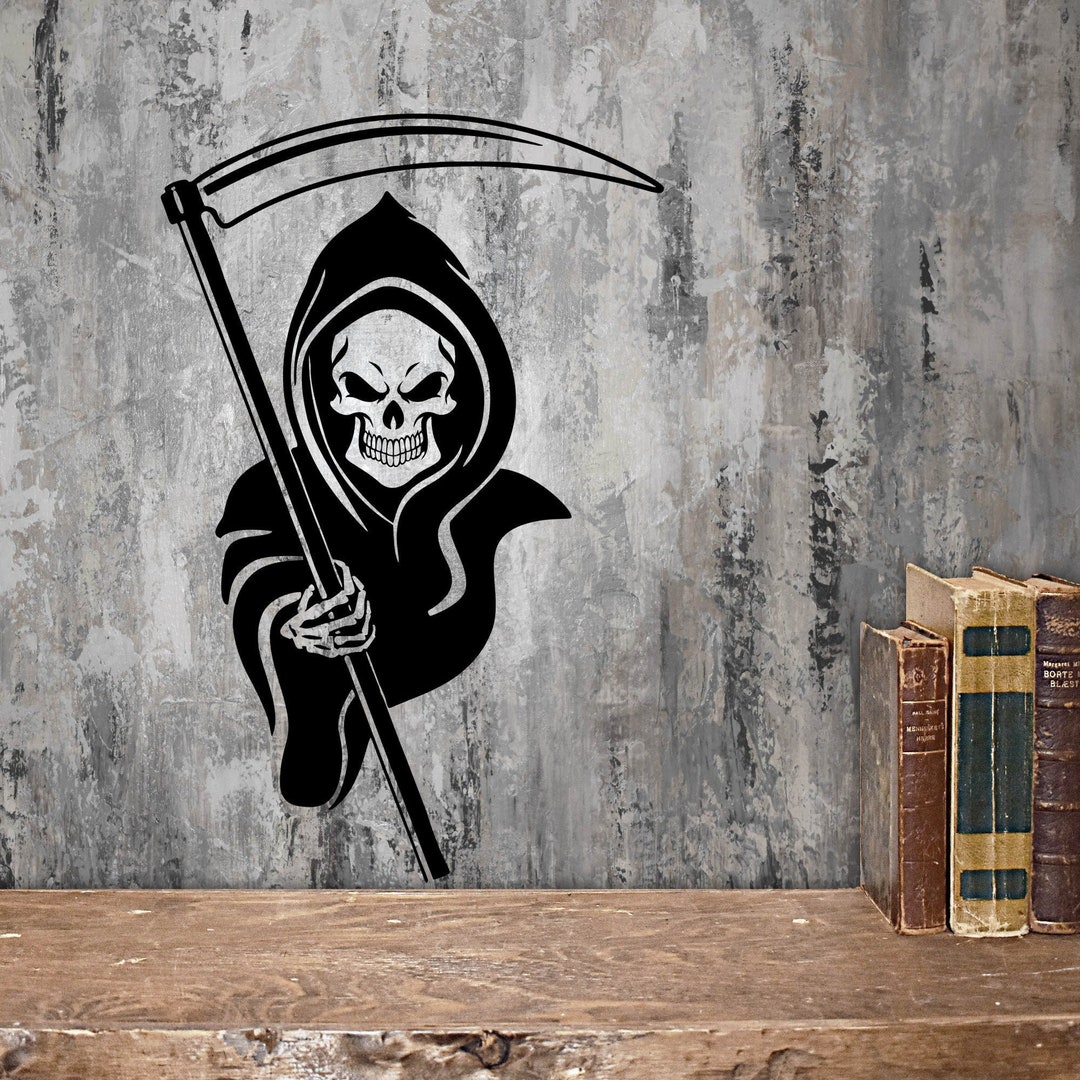 Grim Reaper Wall Decal, Death Wall Decal, Grim Reaper Vinyl Wall ...