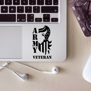 Woman Army Veteran Vinyl Decal, Army Veteran Decal, Woman Veteran ...