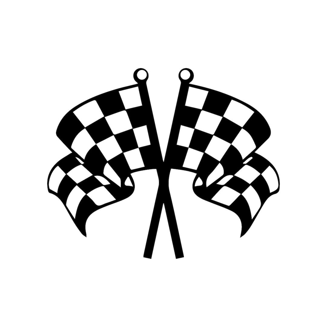 Racing Flag Vinyl Decal, Racing Flag, Flag Decal, Racing Flag Decal ...