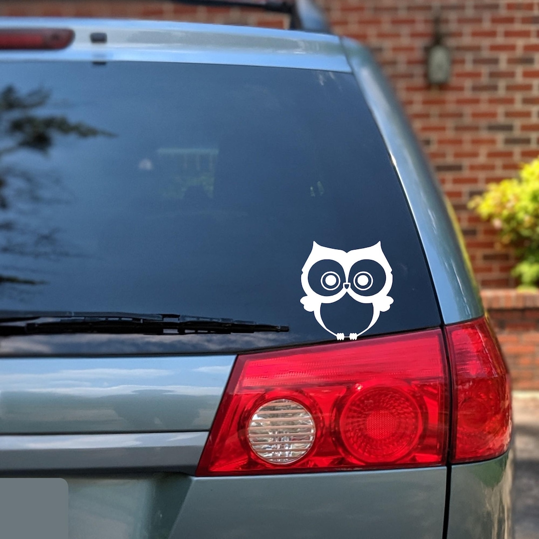 Owl Decal, Cute Owl Decal, Owl Sticker, Wide Eye Owl Sticker, Owl Vinyl ...