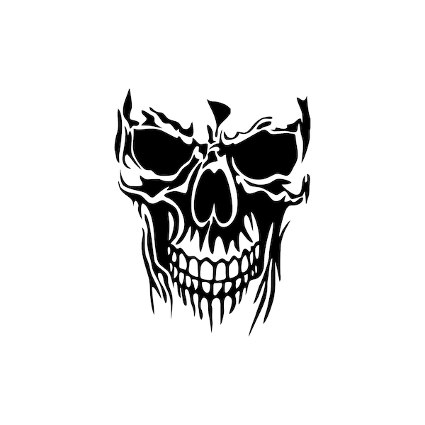 Skull Vinyl Decal - Etsy