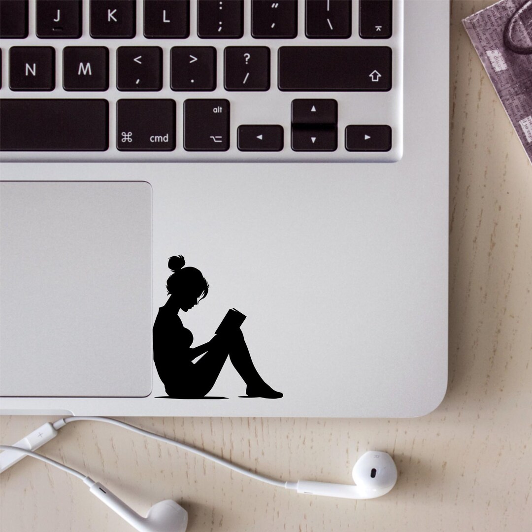 Girl Reading Book Vinyl Decal, Indoor/outdoor Sticker - Etsy