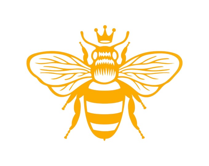 Queen Bee Vinyl Decal Queen Bee Decal Queen Bee Sticker Bee | Etsy