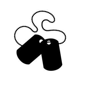 Dog Tags Vinyl Decal, Dog Tags, Dog Tag Car Decal, Dog Tags Car Window ...