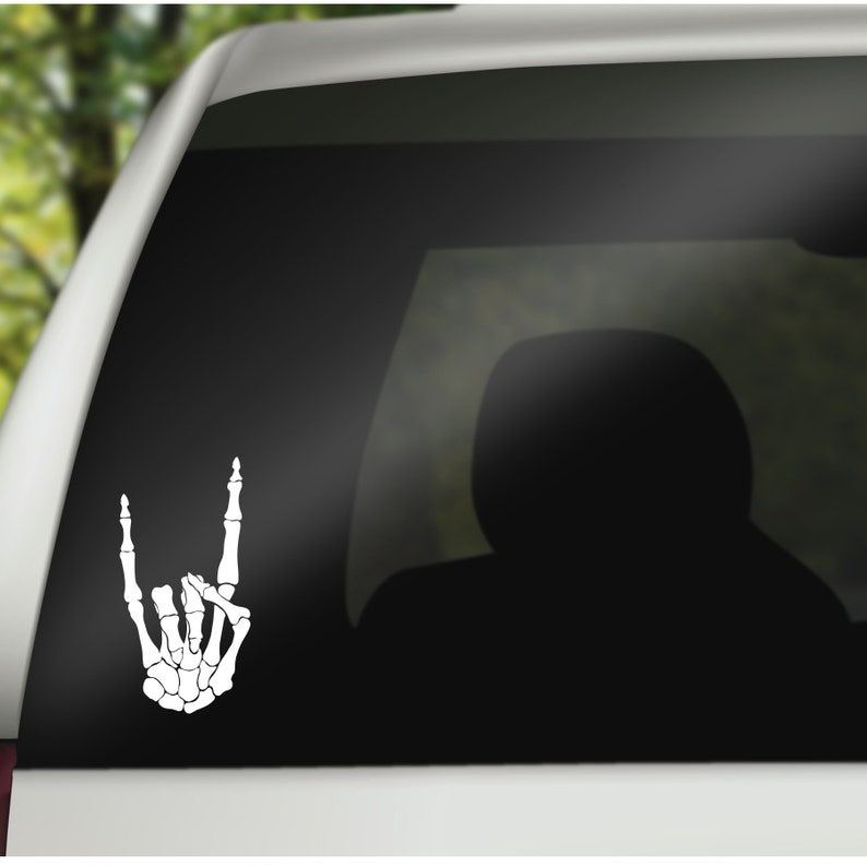 Skeletal Rock Hand Vinyl Decal Skeletal Rock Hand Sticker | Etsy
