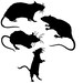 Halloween Rat Wall Art, Halloween Decals, Rat Decals, Rat Vinyl Decals ...