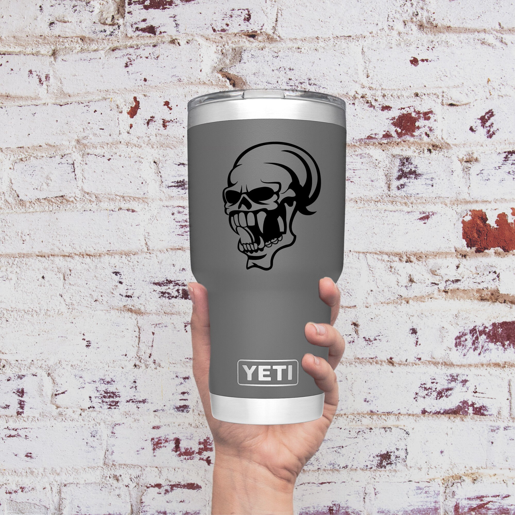 Skull Vinyl Decal, Skull Design #2, Skull Decal, Skull Sticker, Skull ...