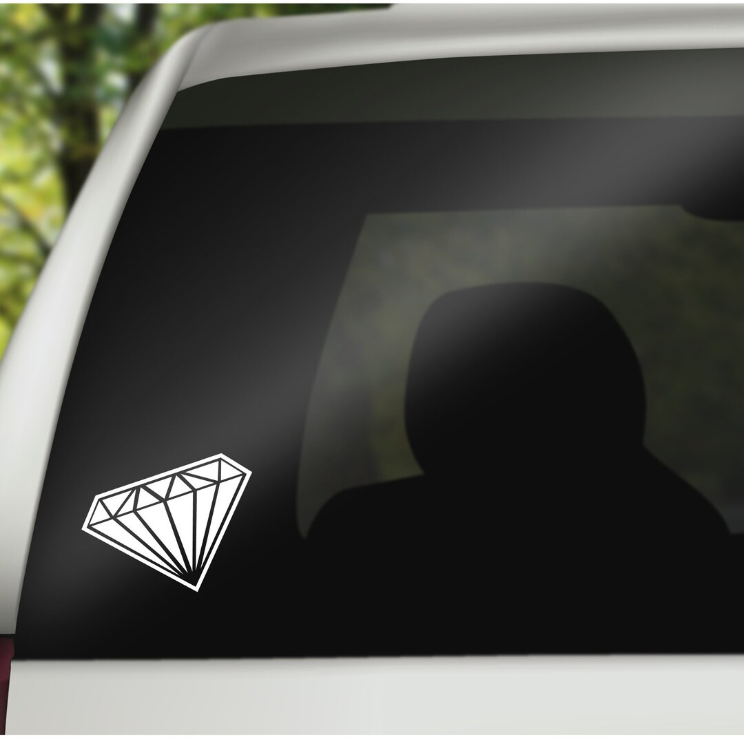 Diamond Vinyl Car Window Decal, Diamond Decal, Diamond Sticker, Gem ...