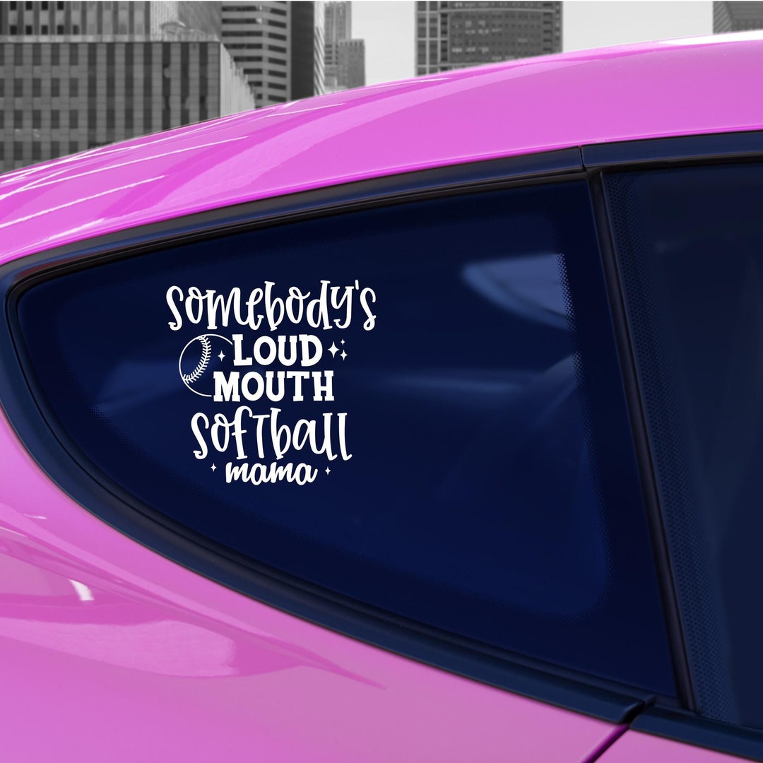 Softball Decal, Softball Sticker, Softball Car Sticker, Softball Mom ...
