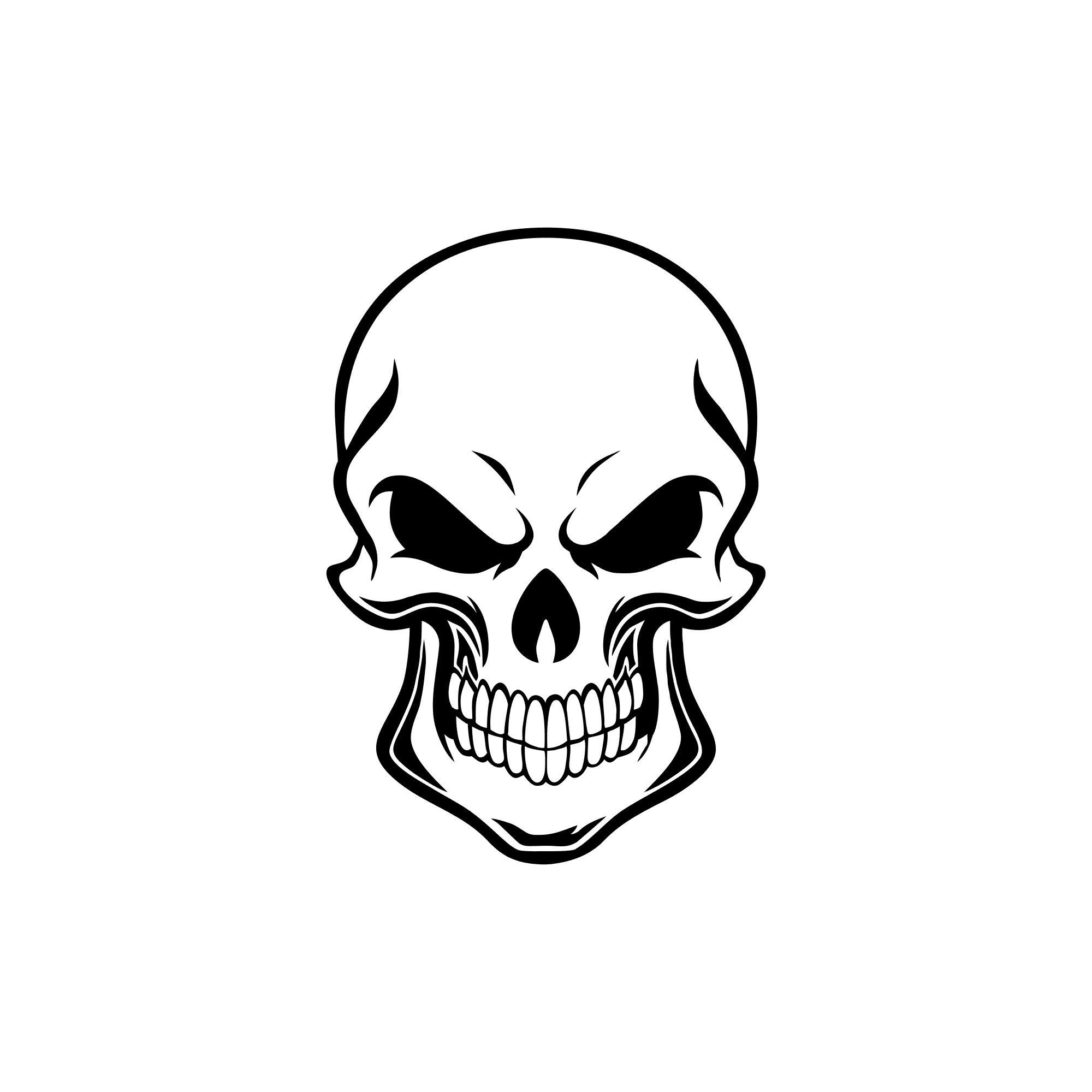 Skull Vinyl Decal Skull design 3 Skull decal Skull | Etsy