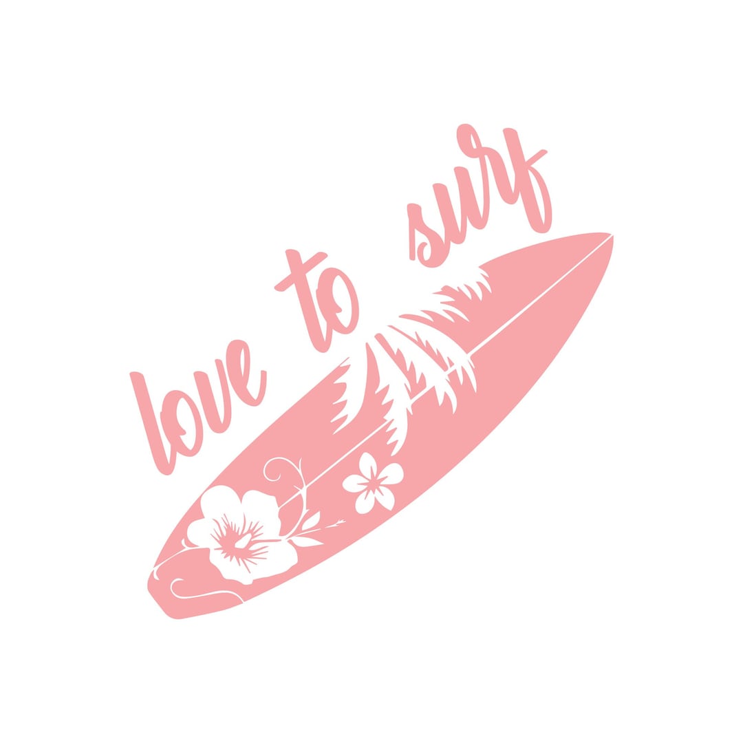 Surfing Decal, Love to Surf Vinyl Decal, Surfing Sticker, Surfboard ...