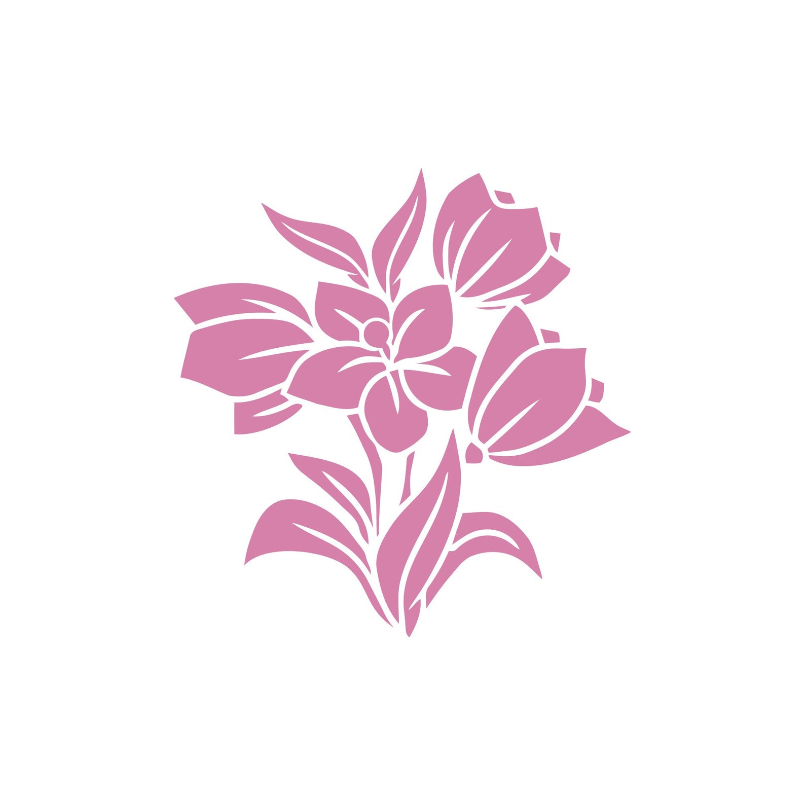 Flower Decal Flower Vinyl Decal Flower Sticker Flower Back - Etsy