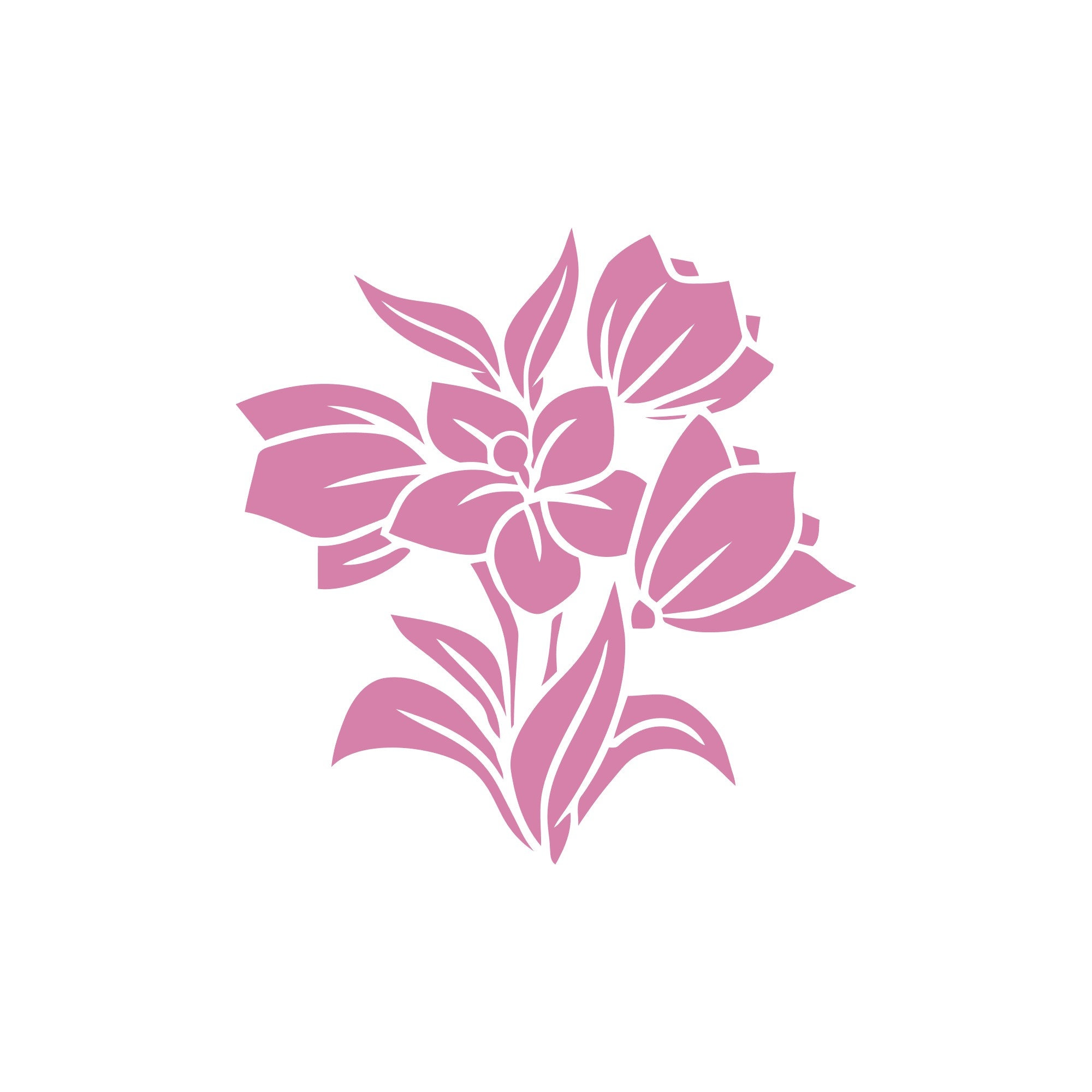 Flower Decal Flower Vinyl decal Flower sticker Flower back | Etsy