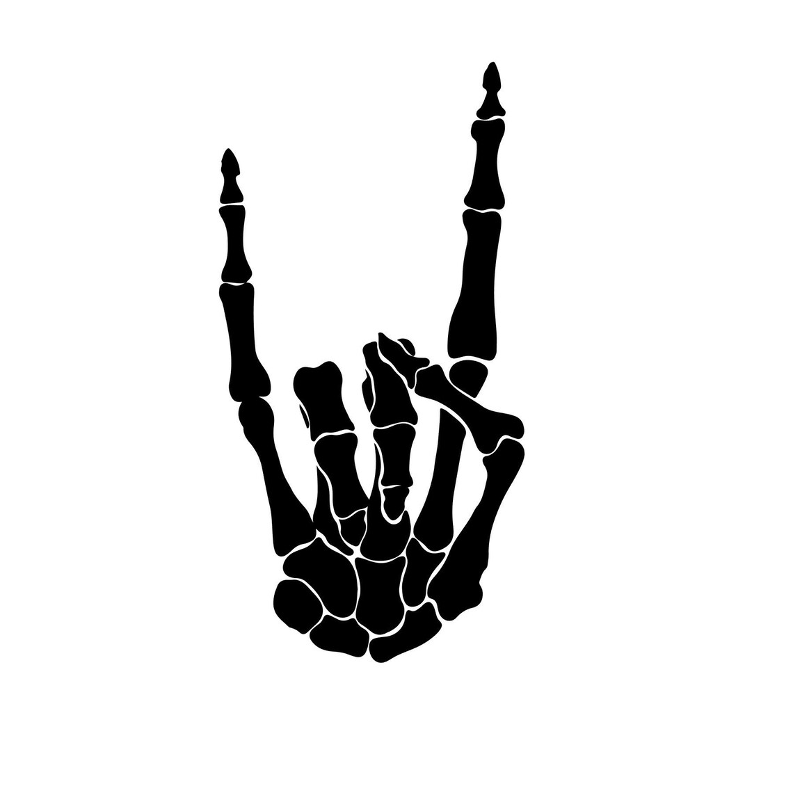 Skeletal Rock Hand Vinyl Decal Skeletal Rock Hand Sticker - Etsy