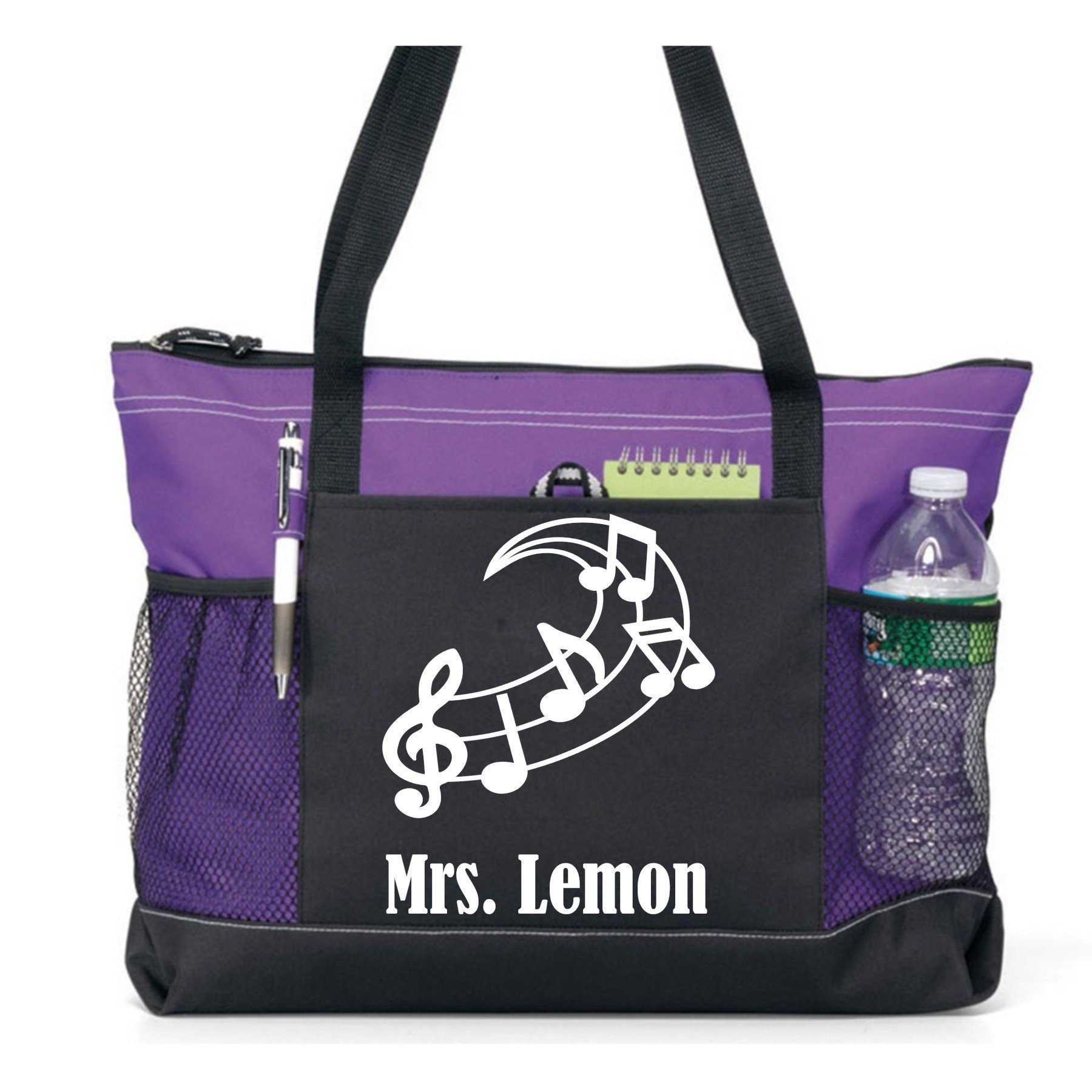 Music Tote Bag, Music Bag, Personalized Music Bag, Tote Bag, Birthday ...