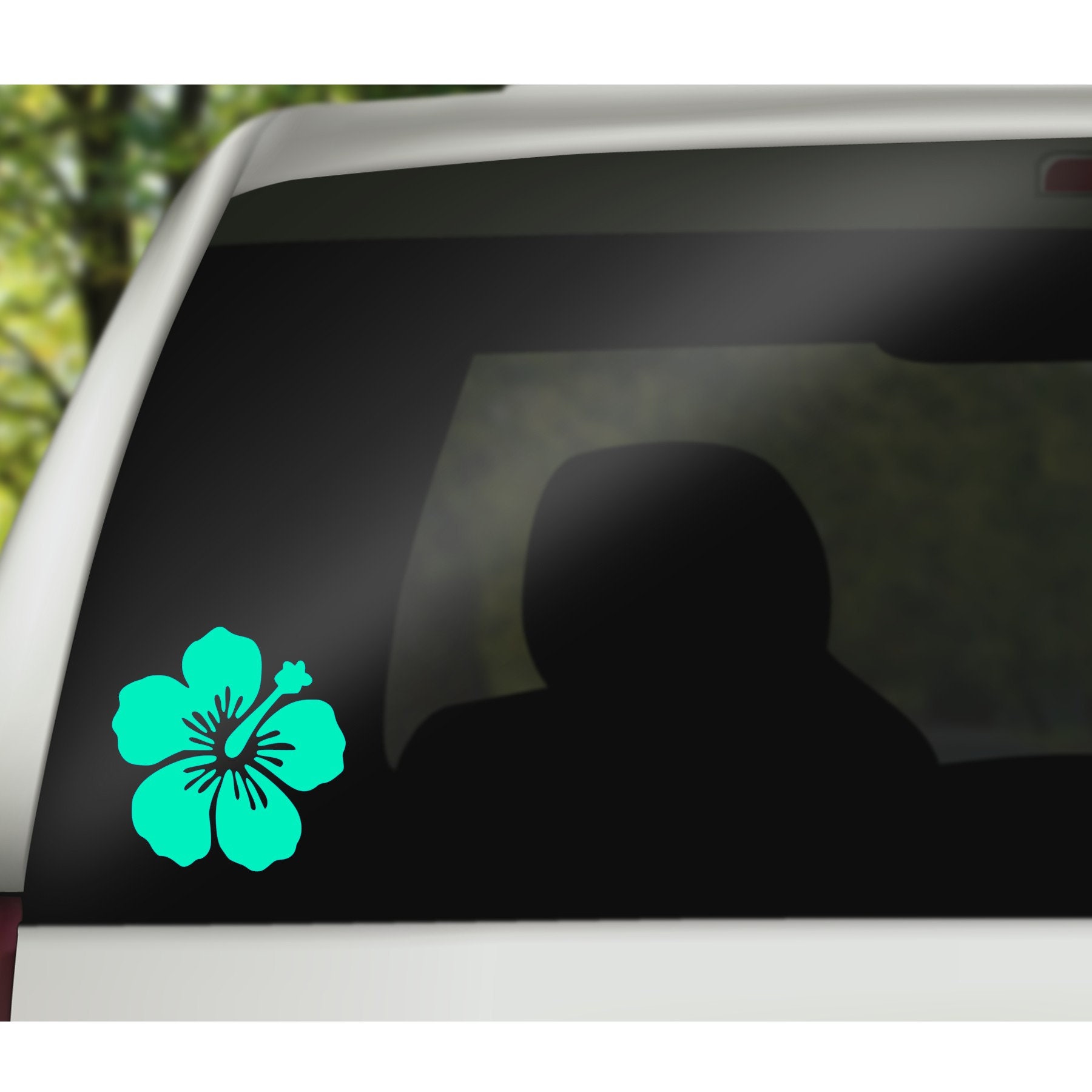 Flower Car Window Decal Hibiscus Flower Decal Car Decal | Etsy