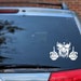 Skull With Middle Finger Vinyl Decal, Skull Decal, Skull Sticker, Skull ...