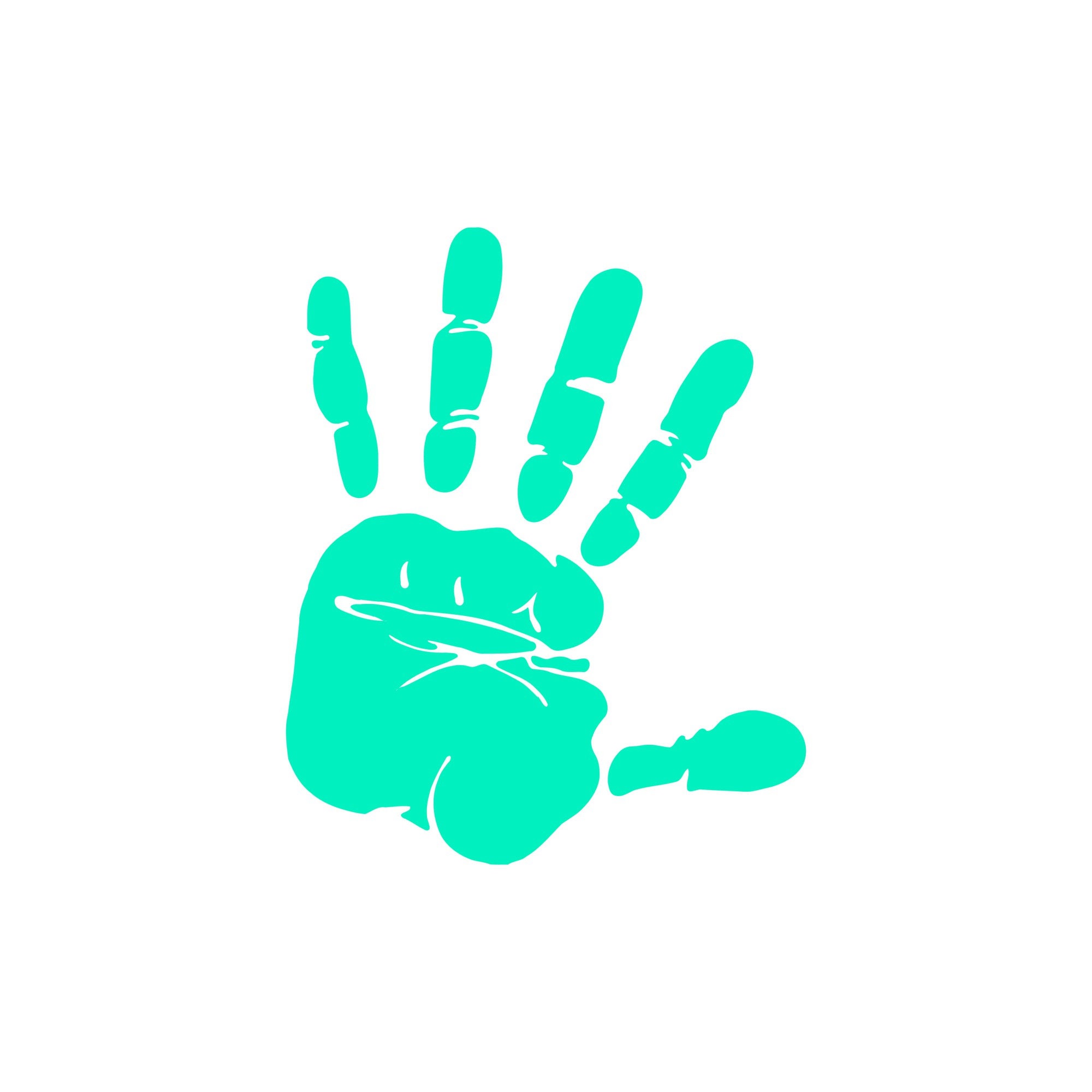 Handprint Vinyl Decal Handprint Sticker Handprint Car Window - Etsy