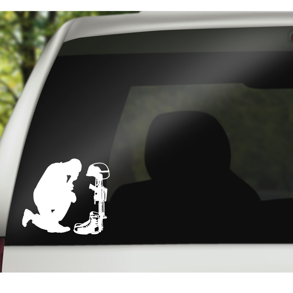 Kneeling Soldier Vinyl Decal Kneeling Soldier Car Decal - Etsy