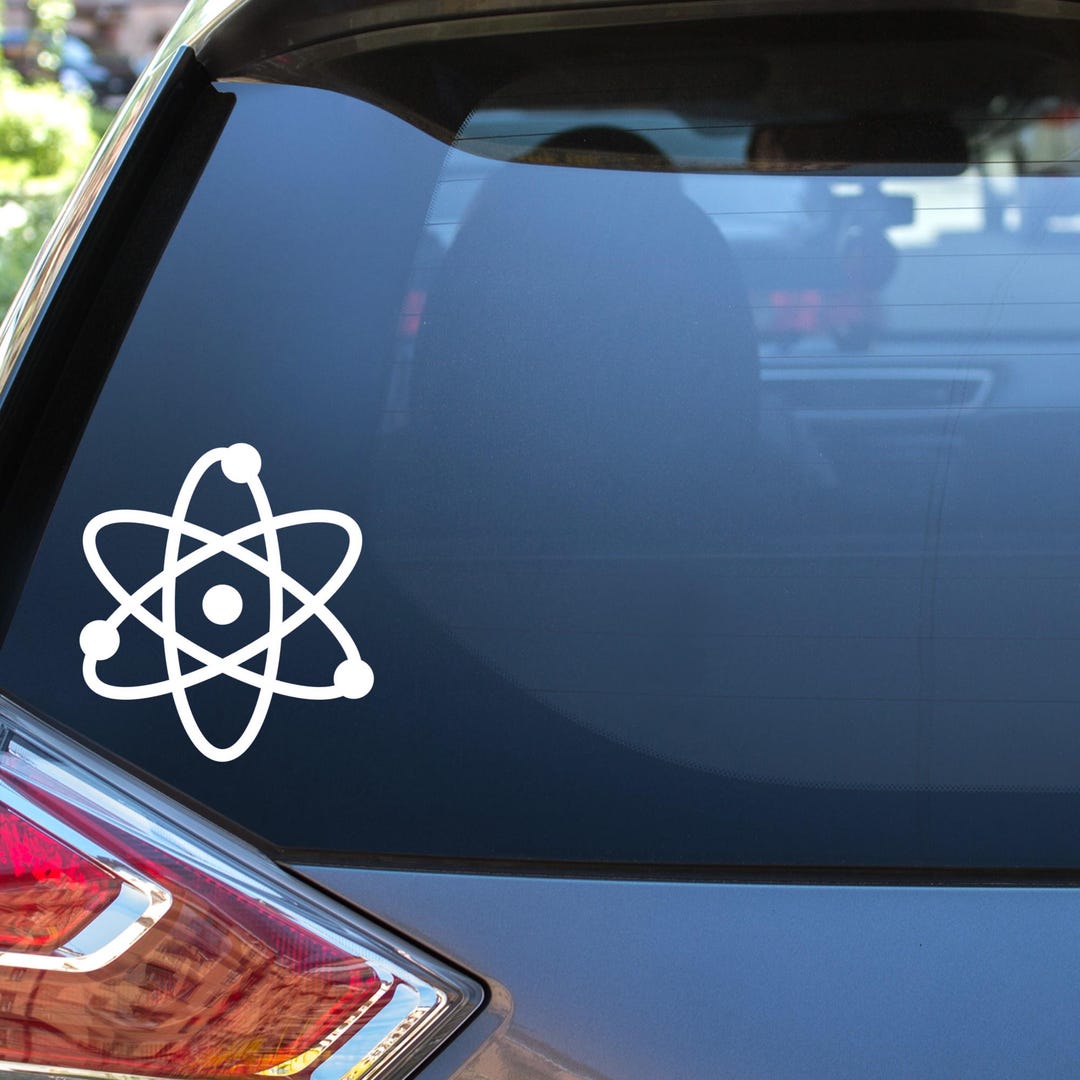 Atom Vinyl Decal, Atom Decal, Atom Sticker, Science Decal , Science ...