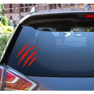 Claw Marks Car Window Decal , Distressed Claws Decal, Scratch Decal ...