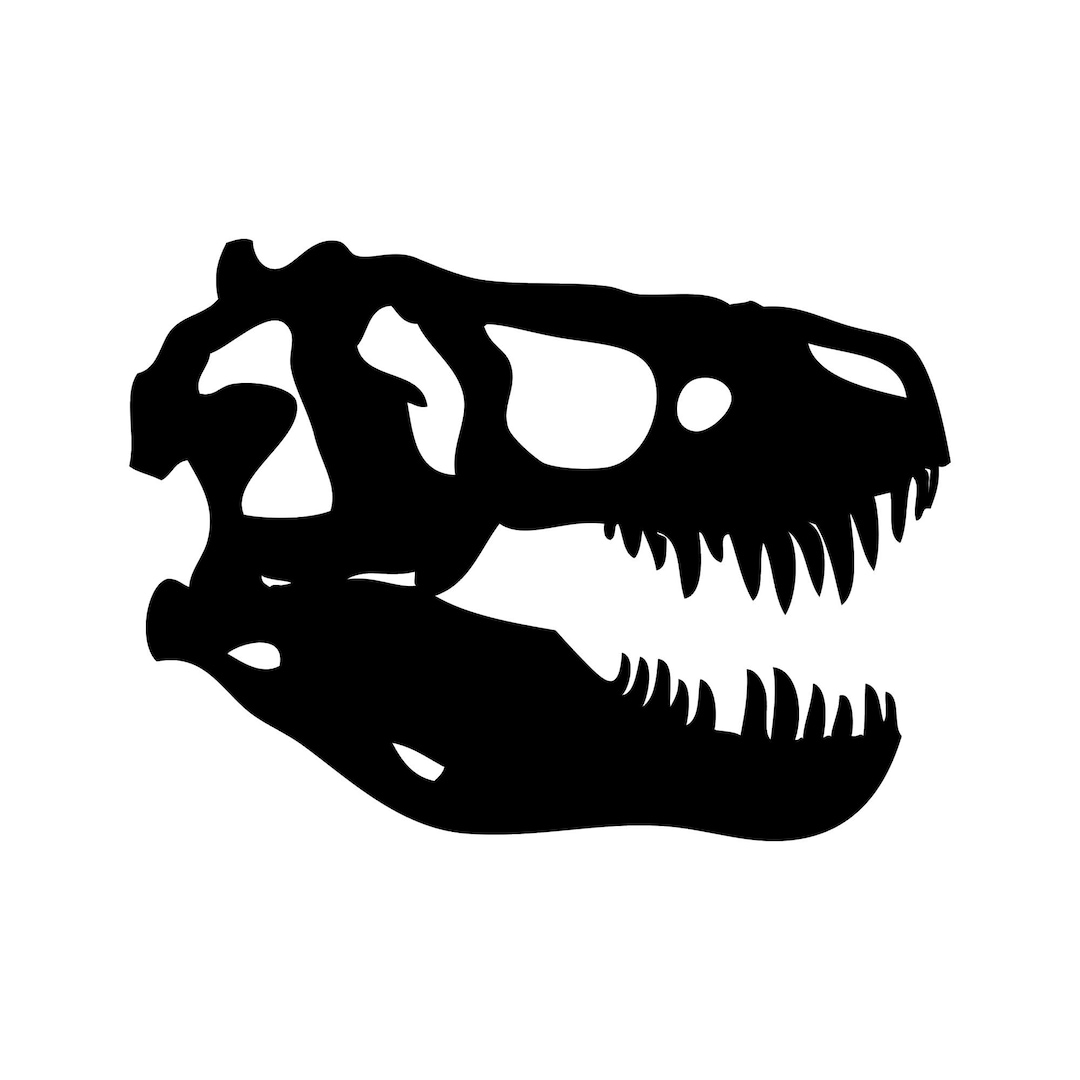 Dinosaur Skull Decal, T Rex Skull Vinyl Decal, T Rex Skull, Dinosaur ...