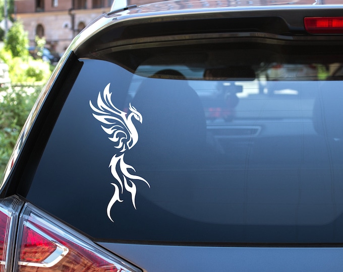 Phoenix Fire Bird Compass Vinyl Decal Sticker, Phoenix Decal, Compass ...