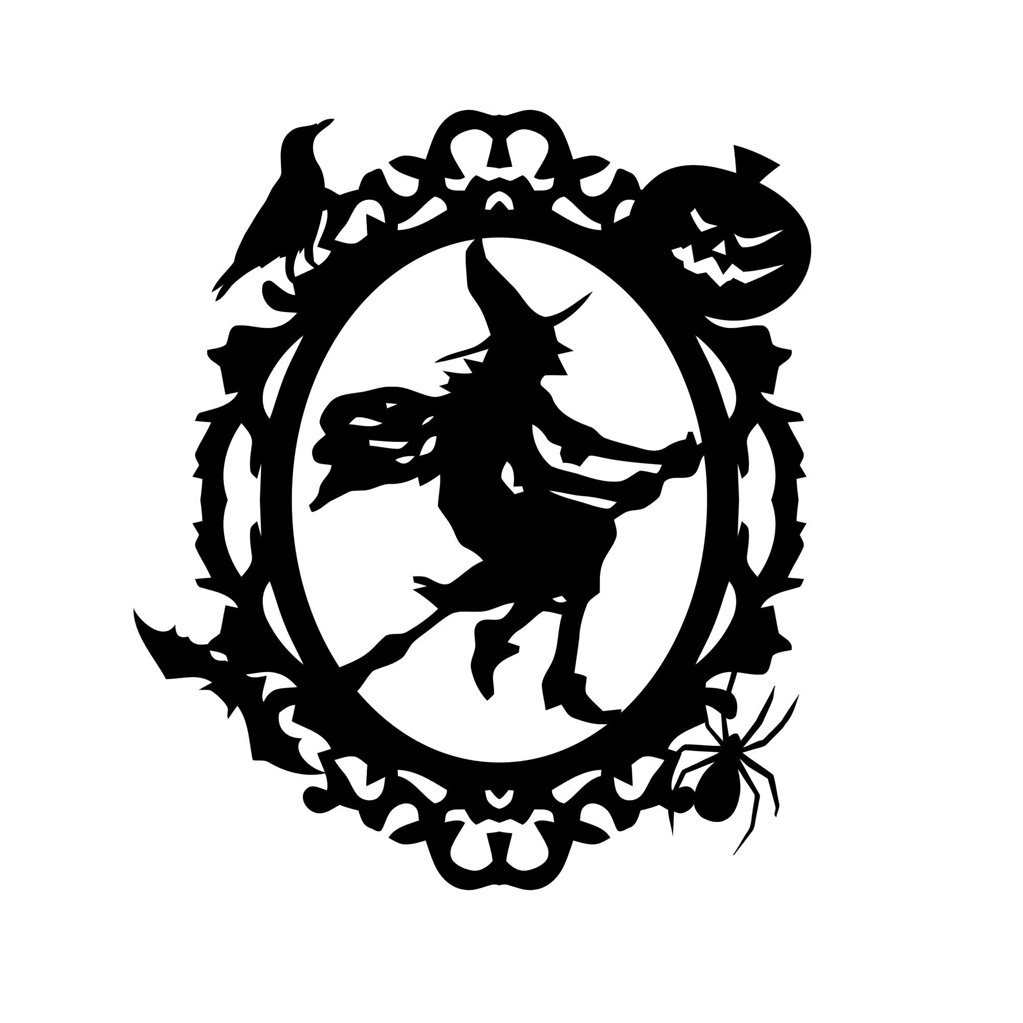 Flying Witch Wall Decal Halloween decor Witch wall decal | Etsy