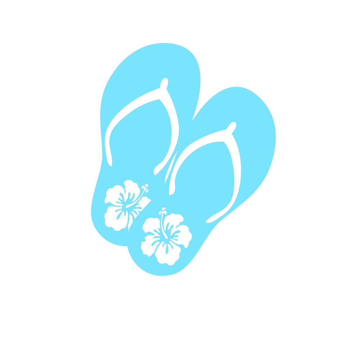 Flip Flop Decal, Flip Flops, Beach Decal, Decal, Sandal Decal, Sandal ...