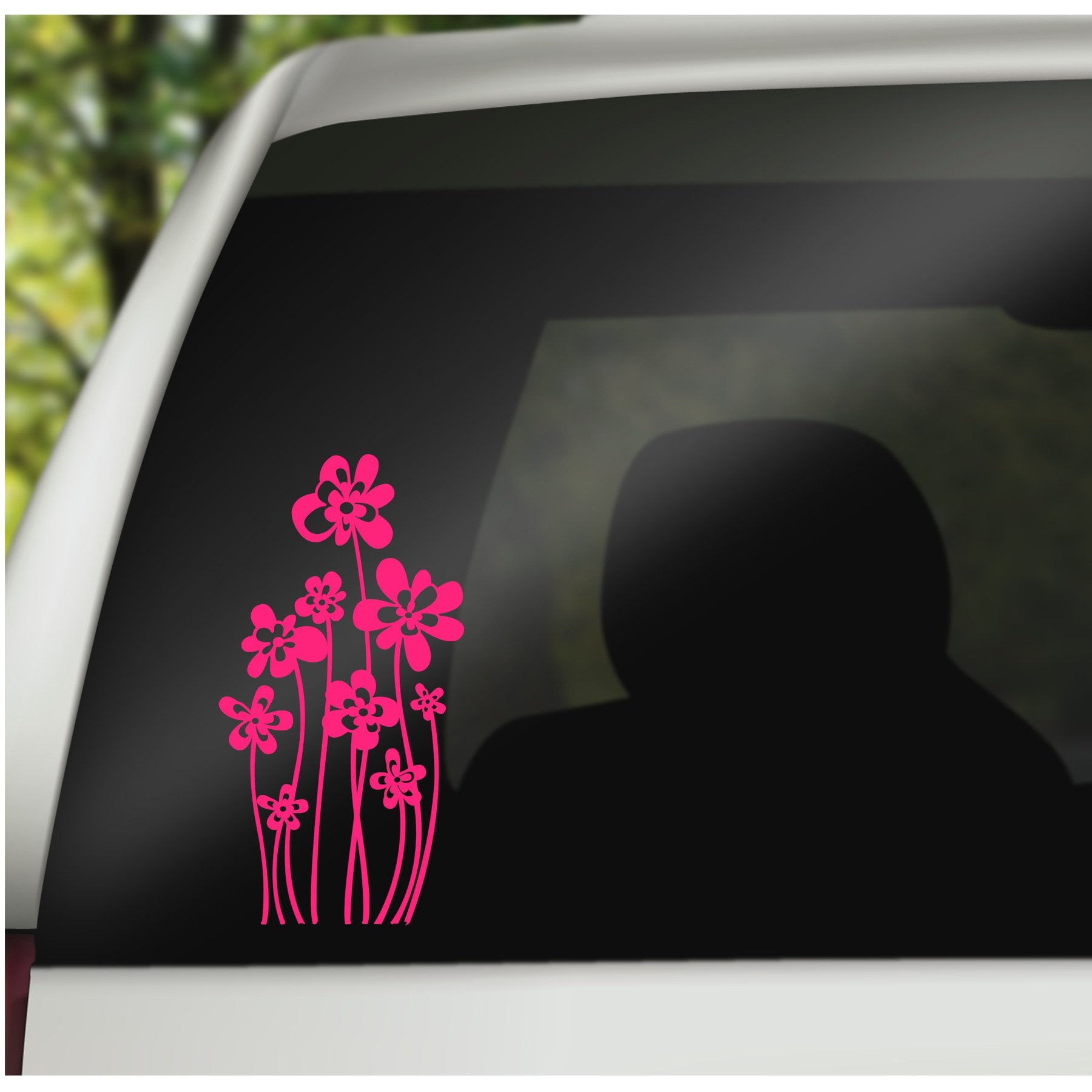 Flowers with stems decal Flower vinyl decal Flower vinyl | Etsy