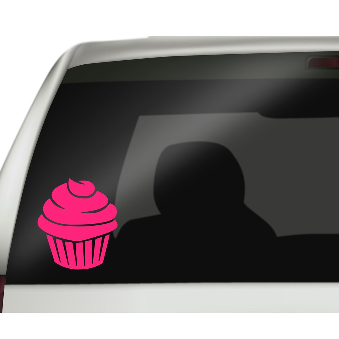Cupcake Car Window Decal, Cupcake Decal, Car Decal, Cupcake Vinyl Decal ...