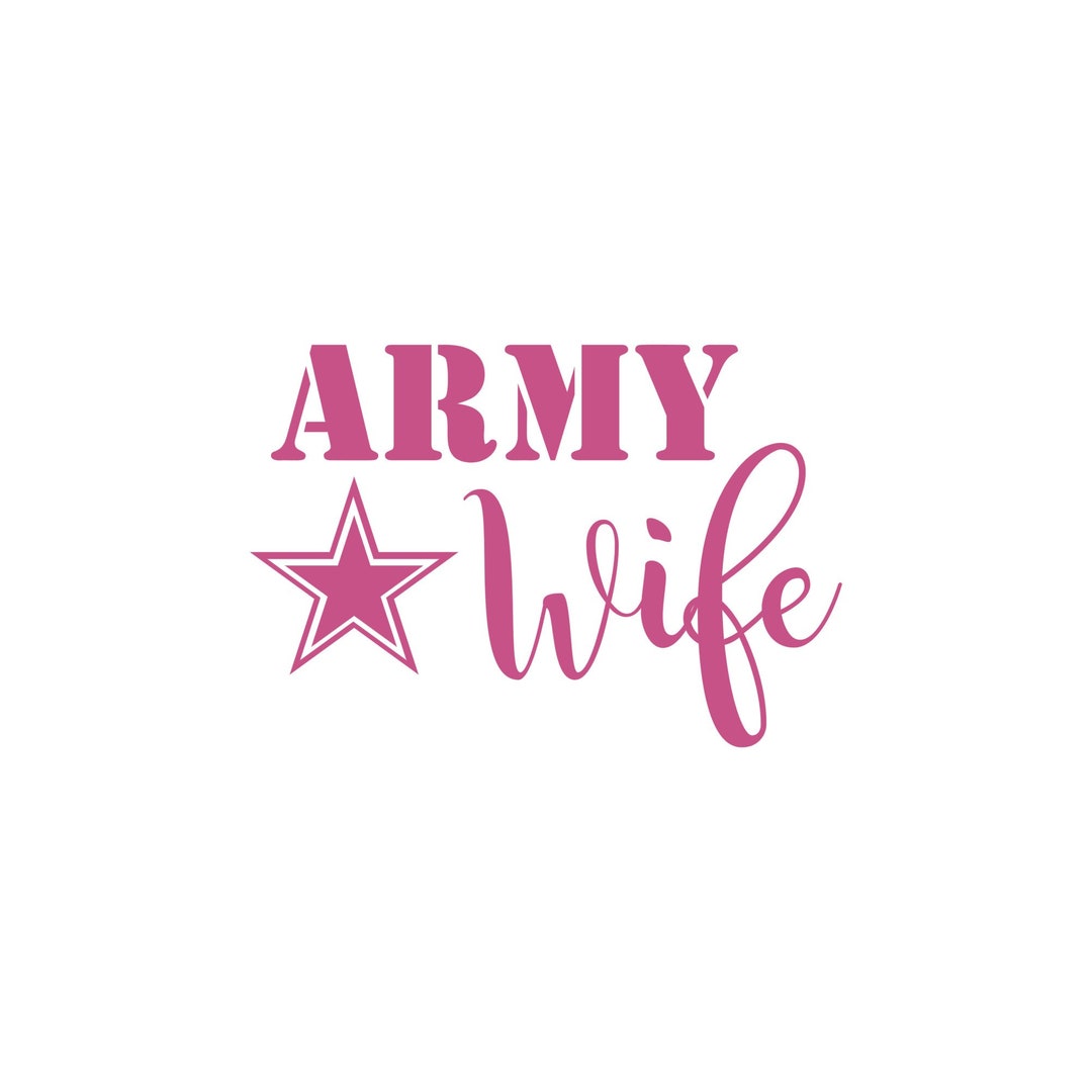 Army Wife Vinyl Decal, Army Wife Sticker, Army Wife Car Window Decal ...