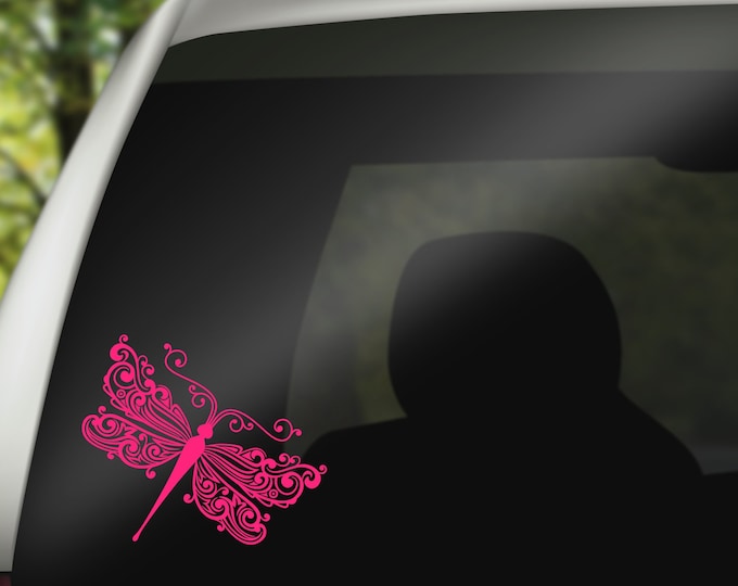 Dragonfly Decal, Dragonfly Car Decal, Dragonfly, Dragonfly Vinyl Decal ...