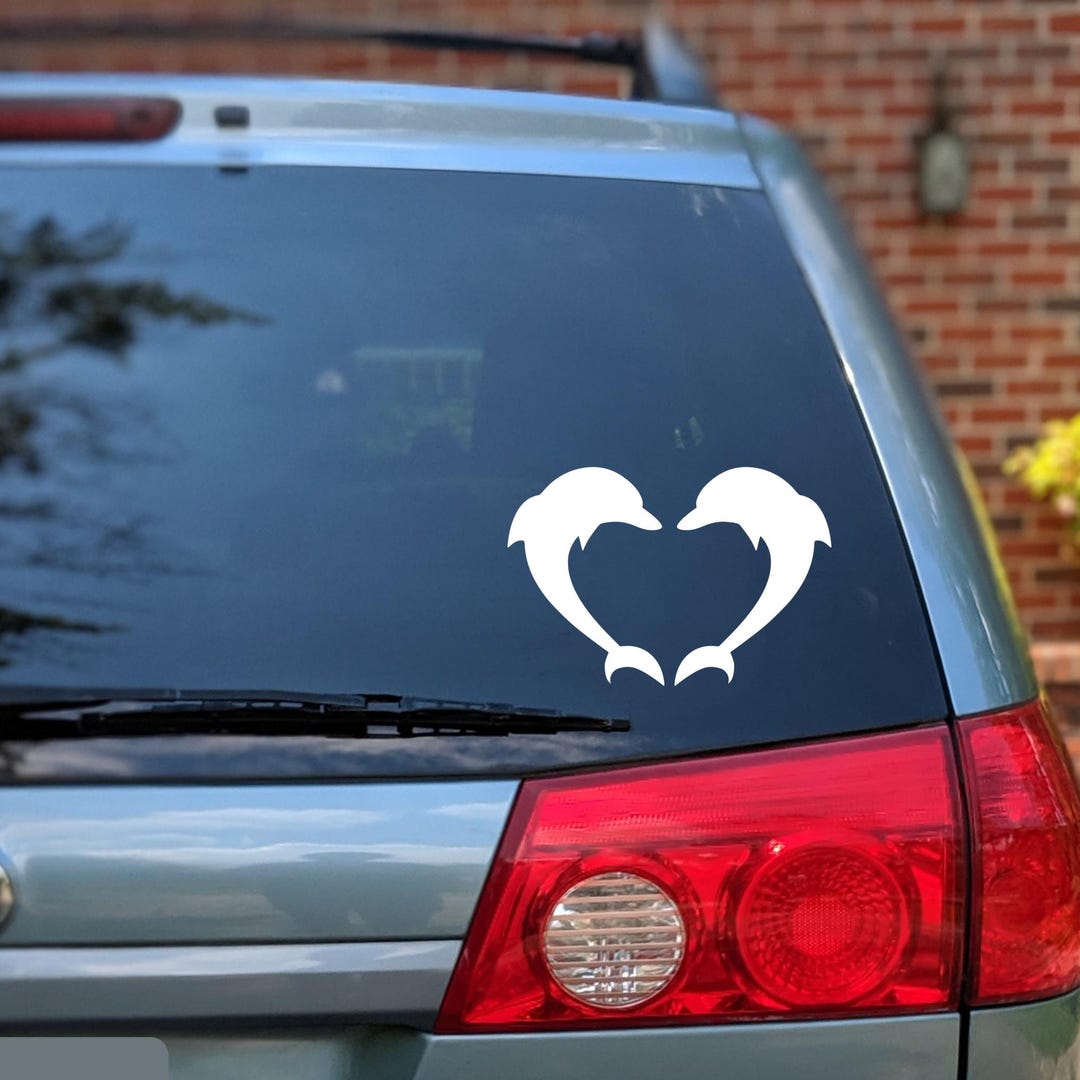 Dolphin Window Decal, Dolphin Decal, Car Decal, Dolphin Vinyl Decal ...