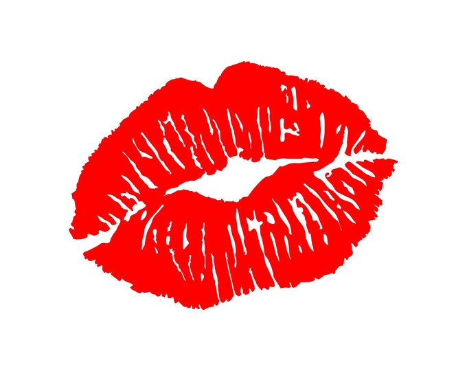 Kiss Vinyl Decal, Lips Vinyl Decal, Kiss Rear Window Decal, Window ...