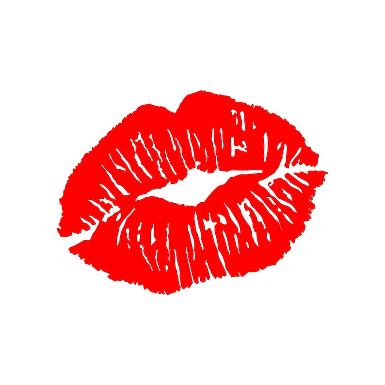 Kiss Vinyl Decal, Lips Vinyl Decal, Kiss Rear Window Decal, Window ...